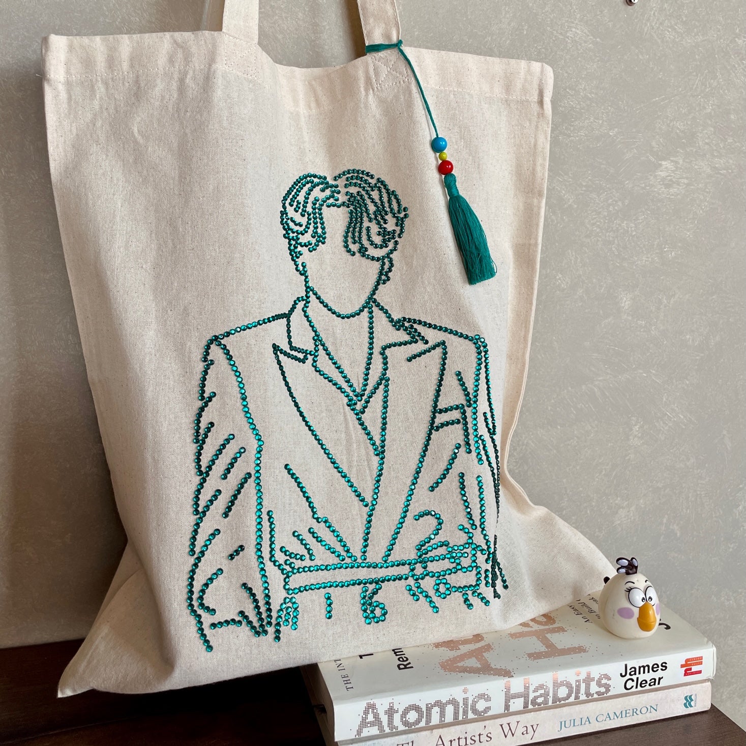 JUNG KOOK EMBELLISHMENT DIY TOTE KIT – Aubergine